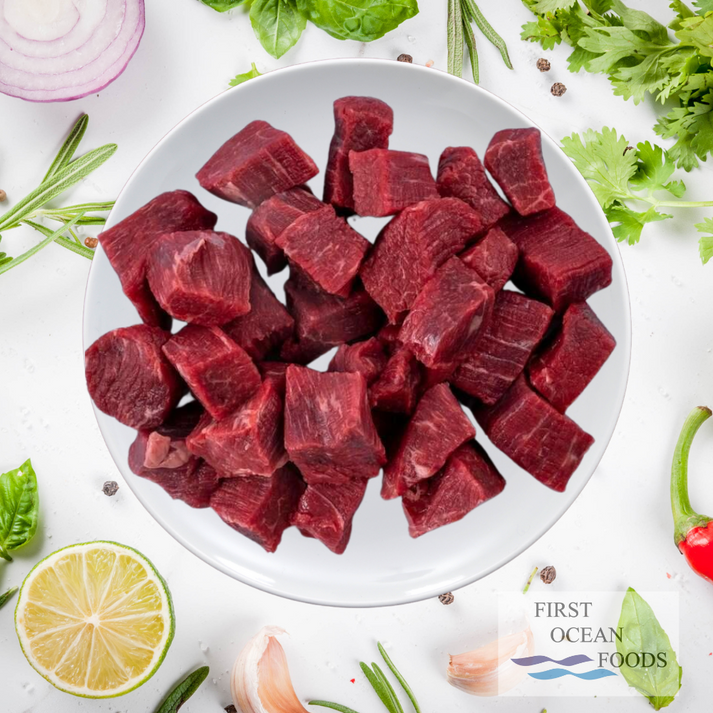 (First Ocean Foods) Frozen Premium Beef Cubes - 500G
