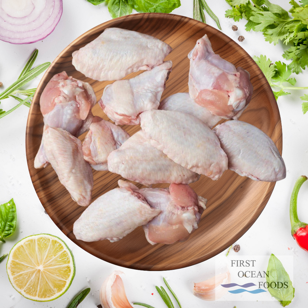 (First Ocean Foods) Frozen Chicken Mid Joint Wing - 2KG
