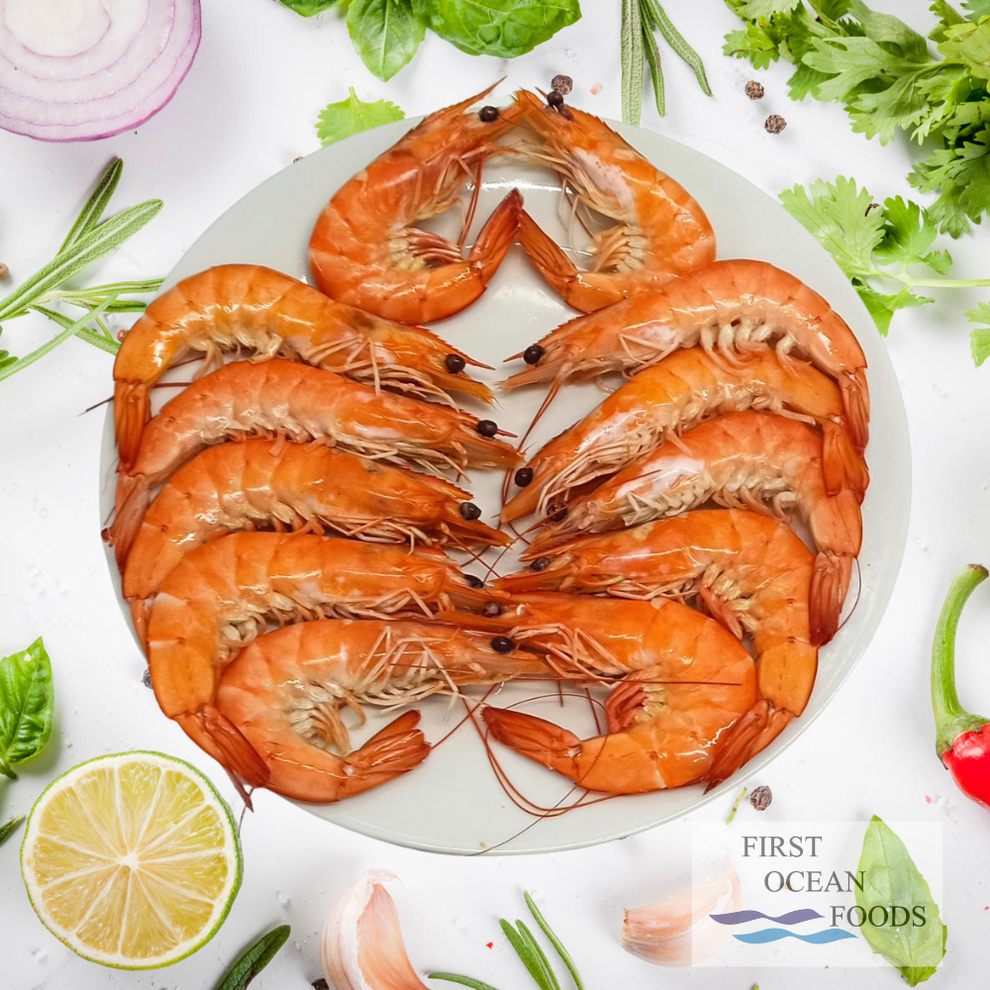 (First Ocean Foods) Frozen Cooked Prawn (Medium) 1KG - (20% OFF SAVE
