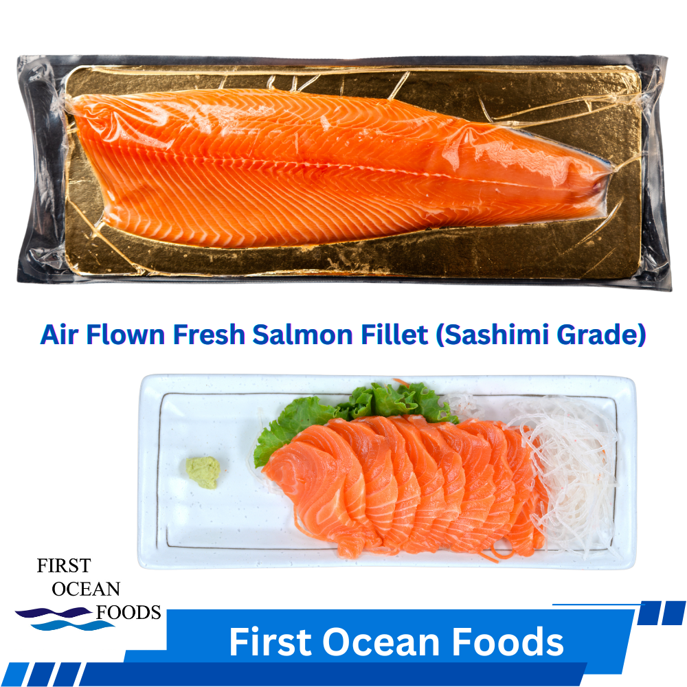 (First Ocean Foods) Norwegian Sashimi Chilled Grade Salmon Fillet Whol
