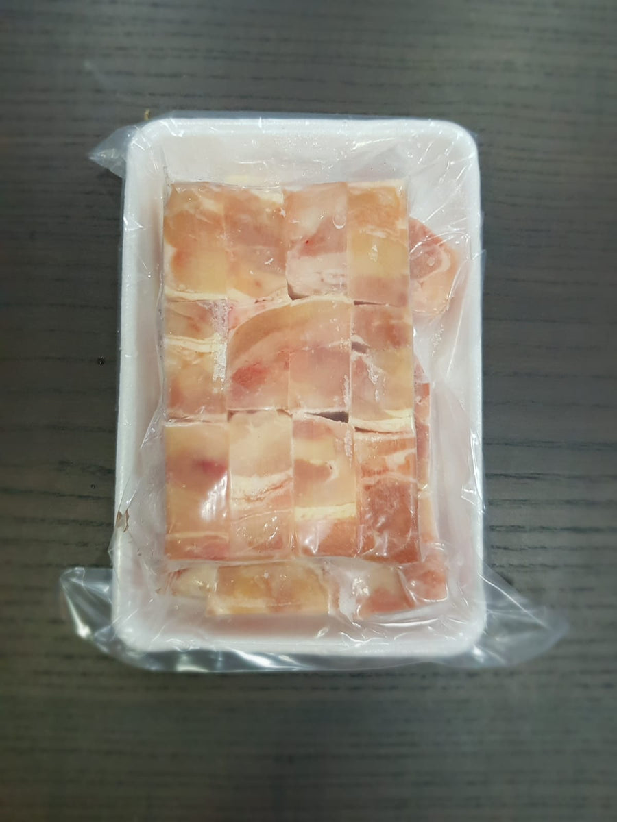 Freshly Frozen Pork Belly Cube - 500g – First Ocean Foods